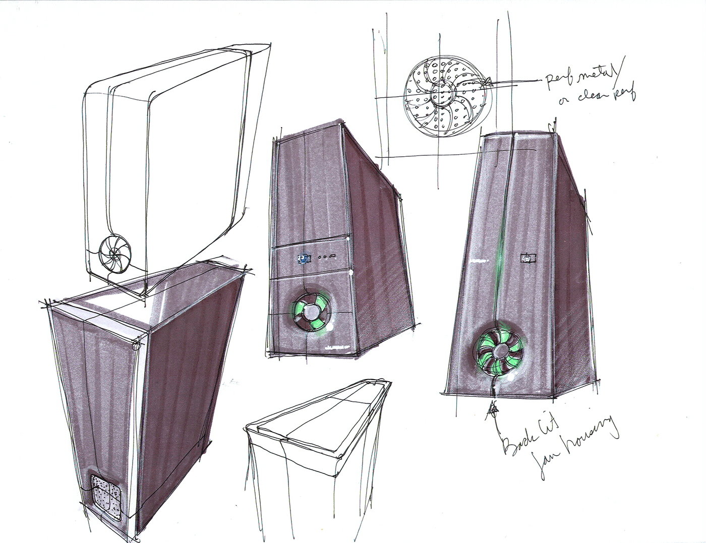 consumer electronic sketch development by Ronald Lytel at Coroflot.com