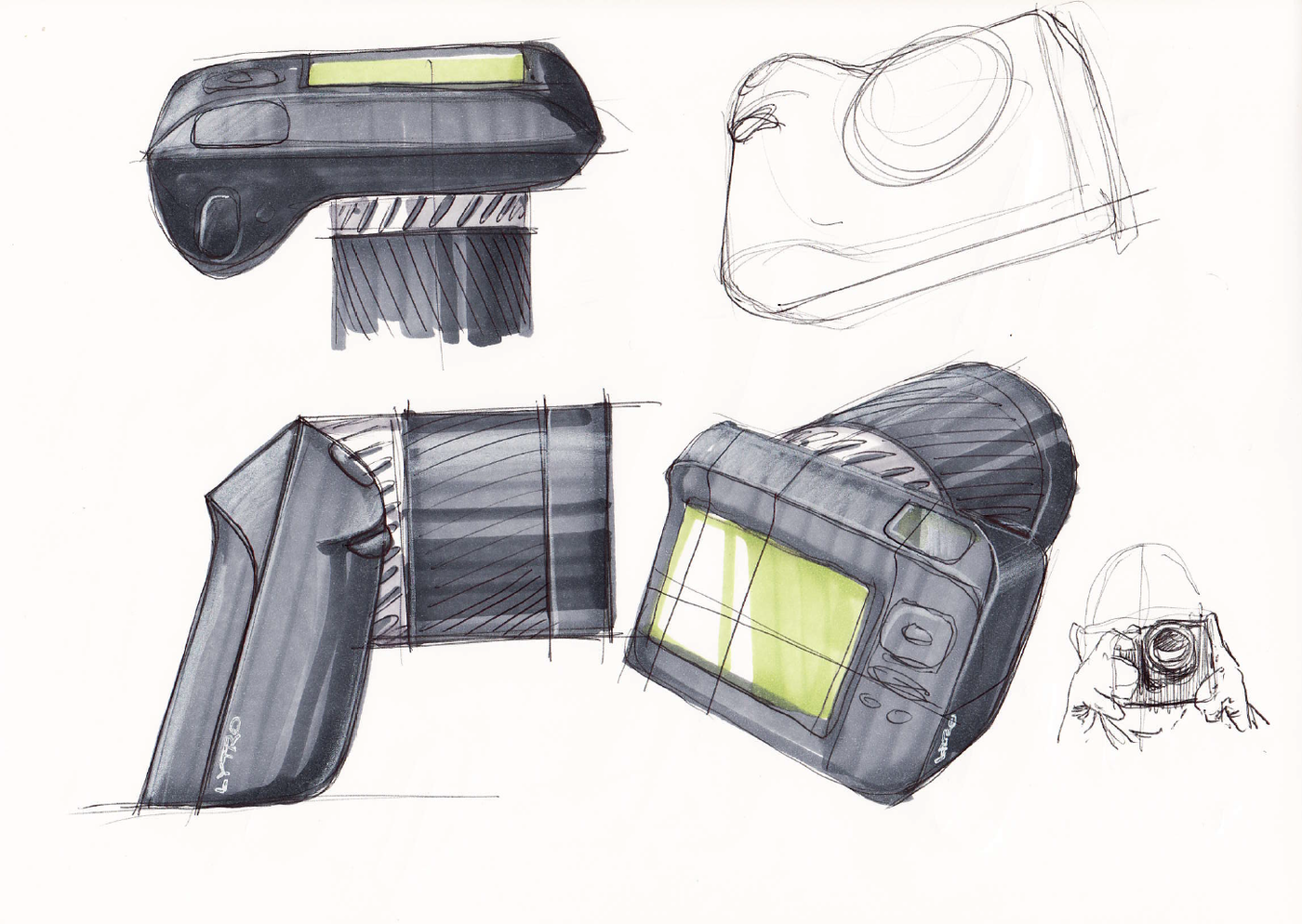 hand held product sketch development by Ronald Lytel at Coroflot.com