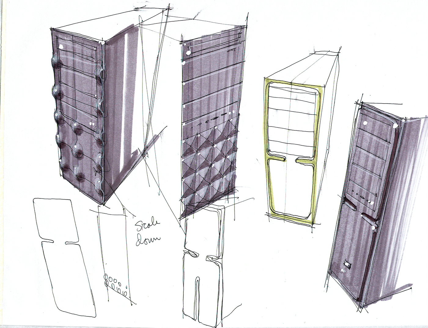 consumer electronic sketch development by Ronald Lytel at Coroflot.com