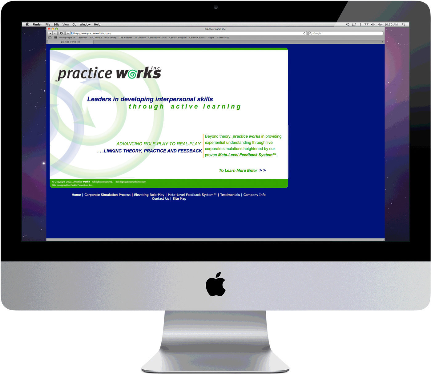 practiceworks Website by Judy Weinberg at Coroflot.com
