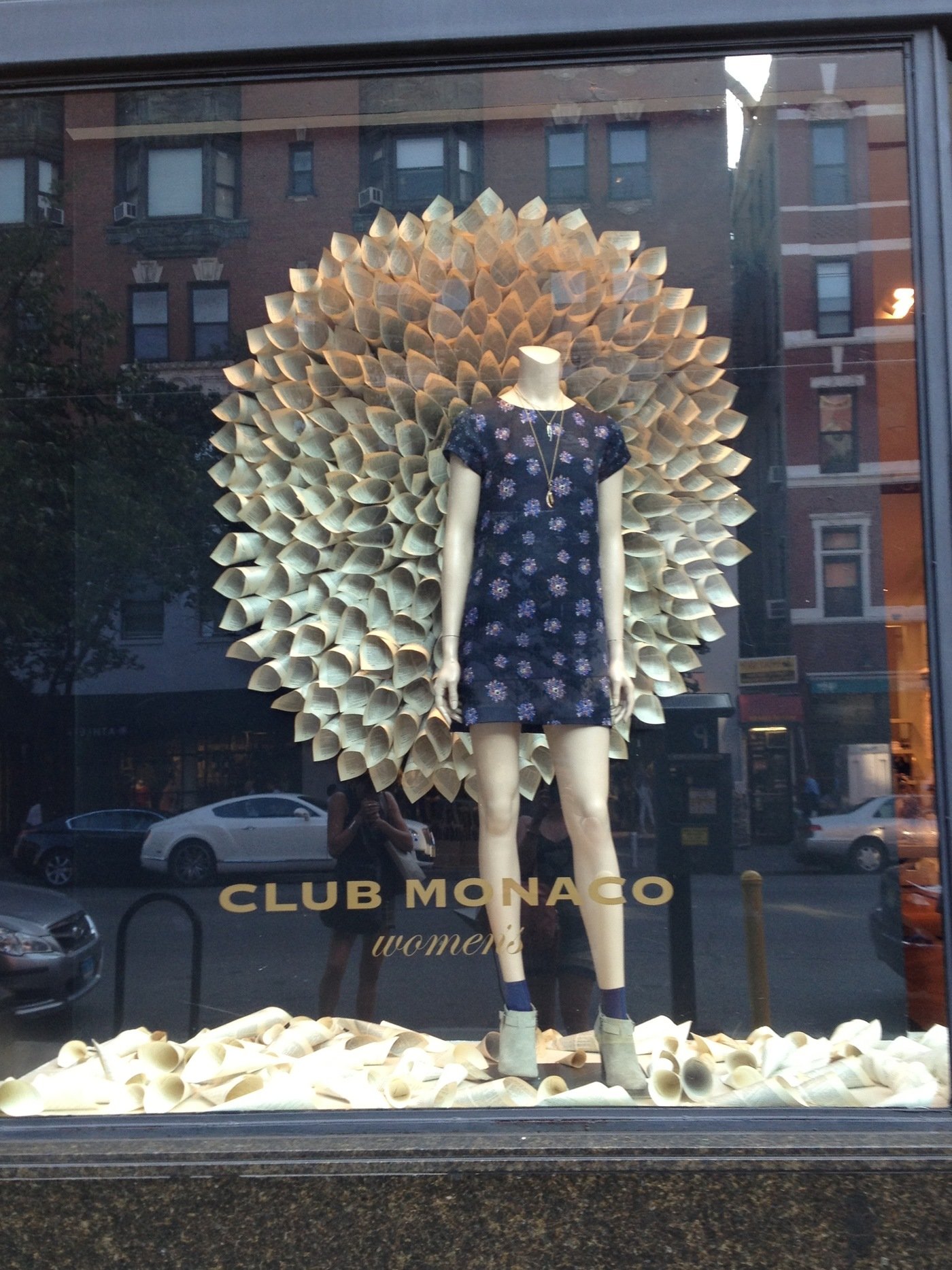 Paper Dahlia Window Display by Victoria Mier at Coroflot.com