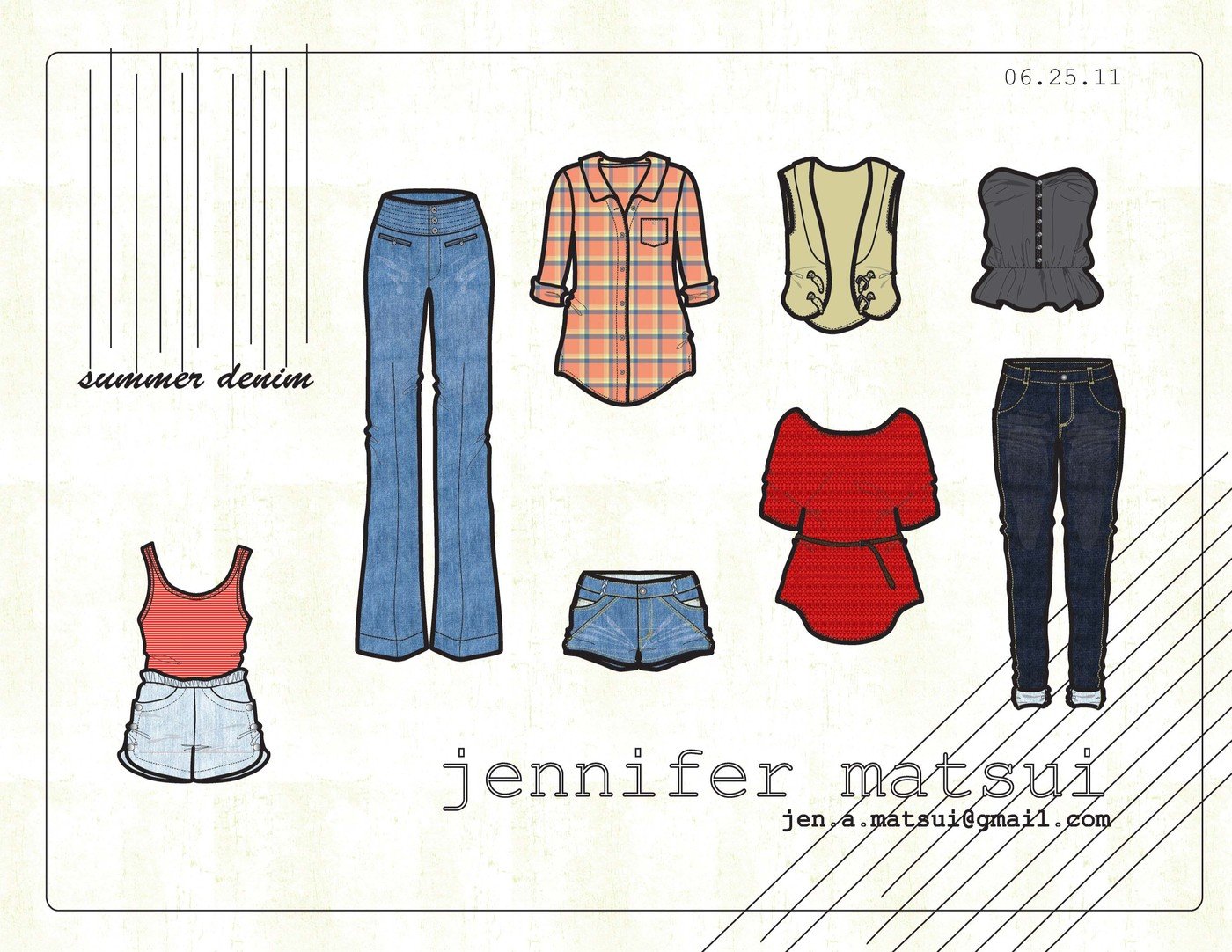 summer 11 denim by Jennifer Matsui at Coroflot.com