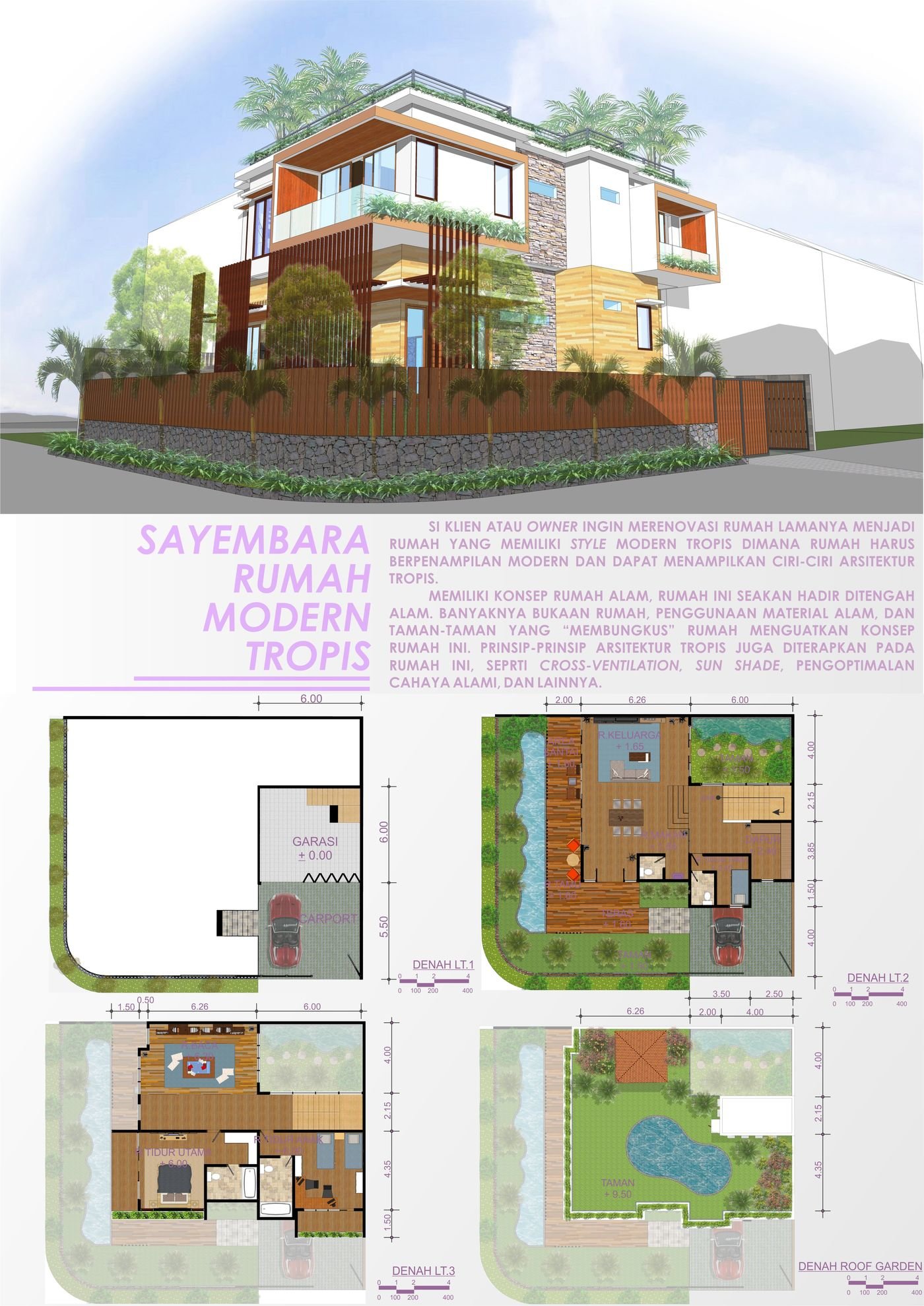 sayembara rumah modern tropis by firdi fathoni at Coroflot.com