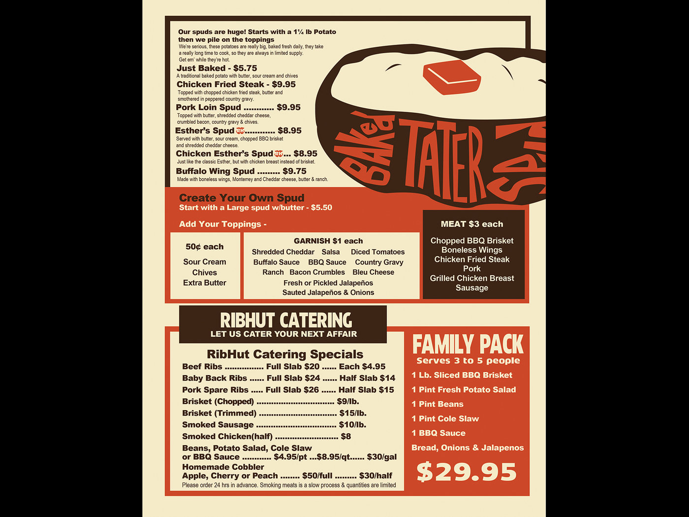 Rib Hut Menu by Gabriel Escandon at Coroflot.com