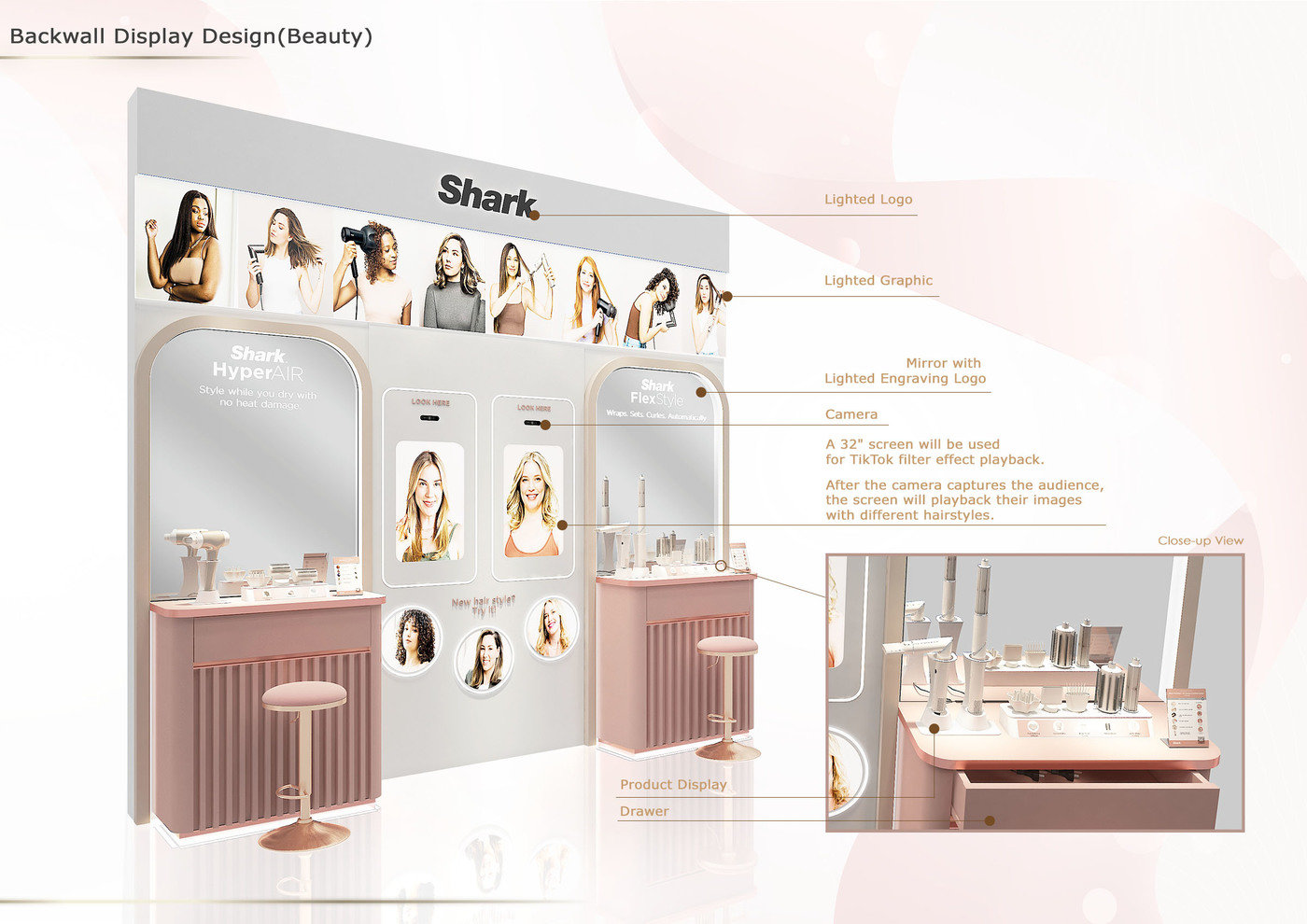 Shark Beauty In-store Fixtures_Concept by Chin Hui Ang at Coroflot.com