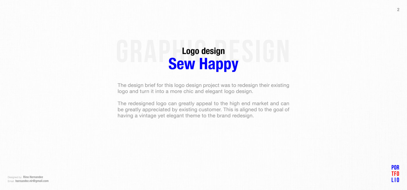 Sew Happy Logo Design by Rino Hernandez at Coroflot.com