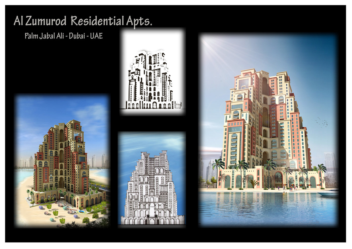 Al Zumurud Residential Tower, Palm Jabal-Ali, Dubai, UAE. by Ahmed ...