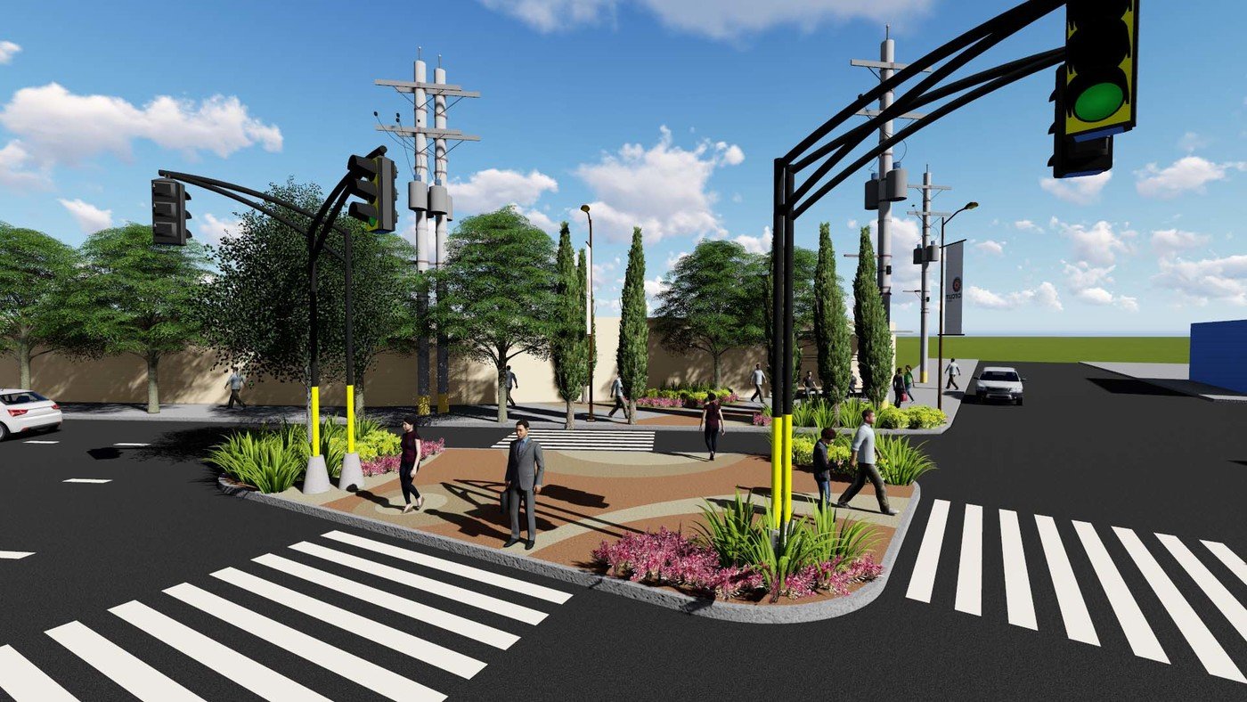 Streetscape Design and 3D Render by Amir Mallonga at Coroflot.com