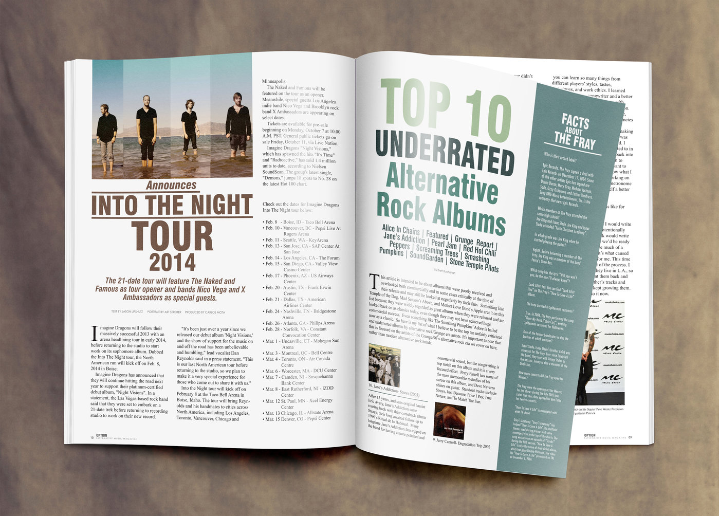 Music Magazine Design & Layout by Jim Cataluña at Coroflot.com