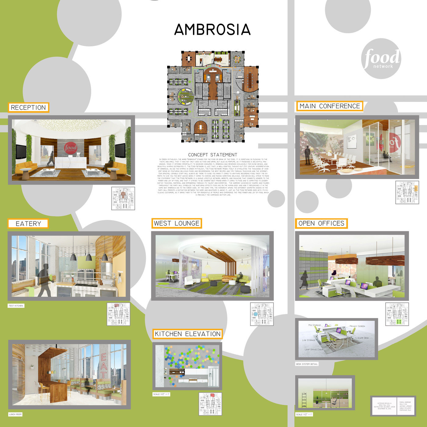 Headquarters for The Food Network by Marla Andrade at Coroflot.com