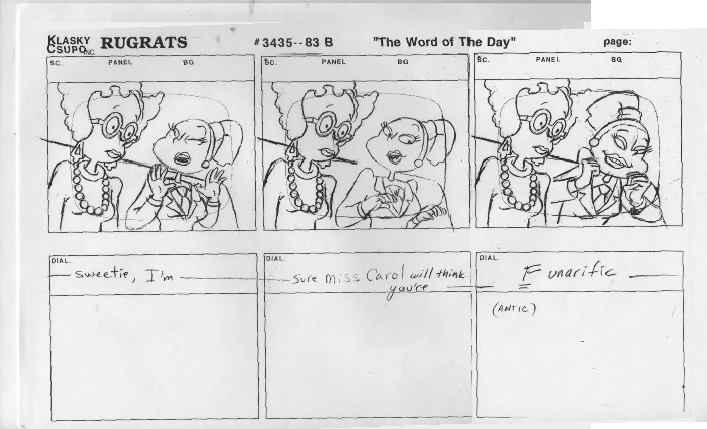 Vintage Rugrats Storyboard 2 by Sue Bielenberg at Coroflot.com