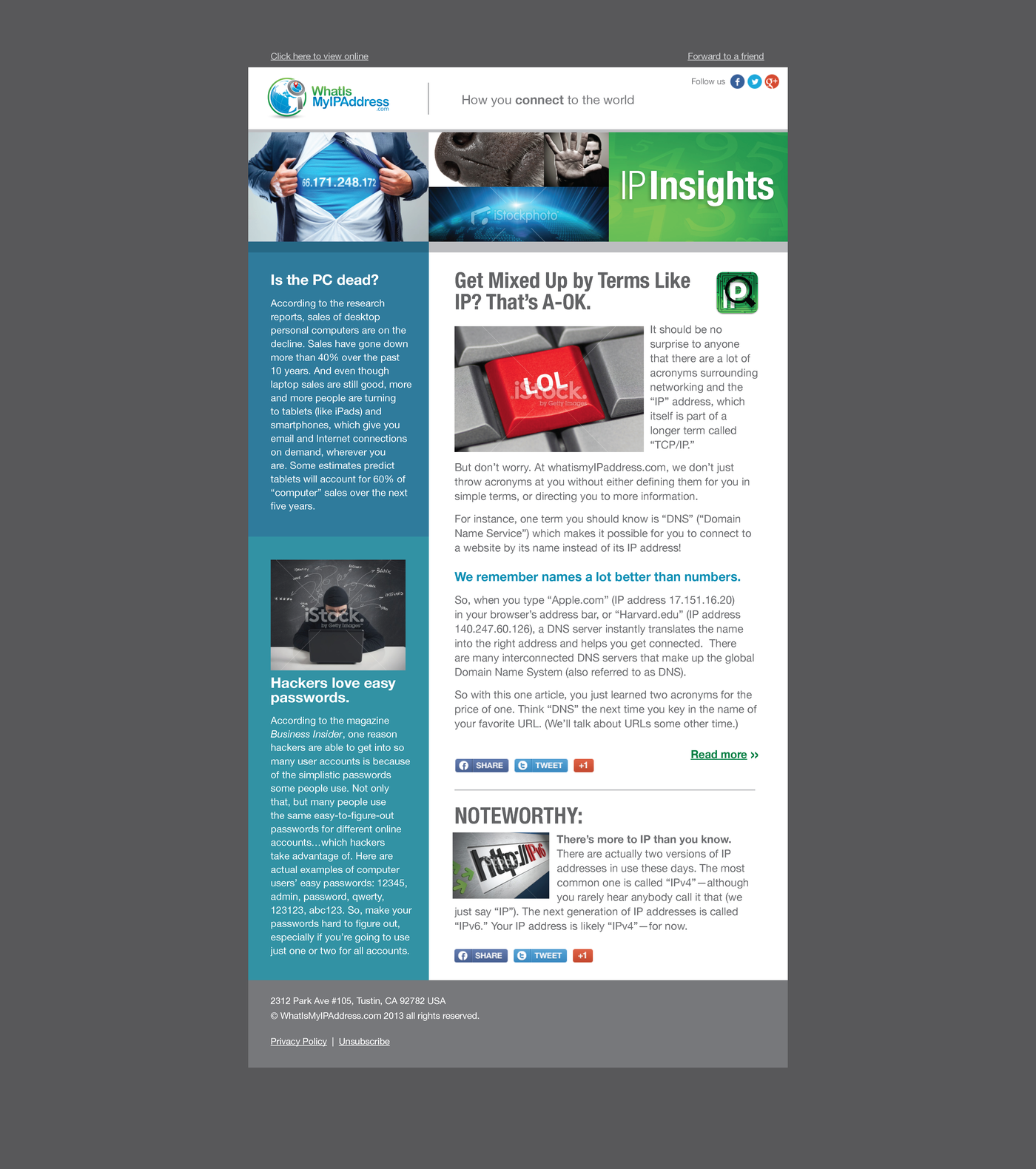 Digital newsleter, part of an email subscriber campaign by Michael ...