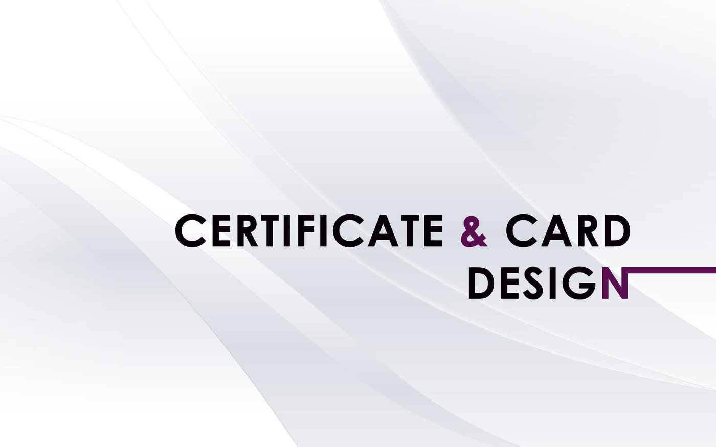 Certificate & Card Design by Ms. Tariq at Coroflot.com