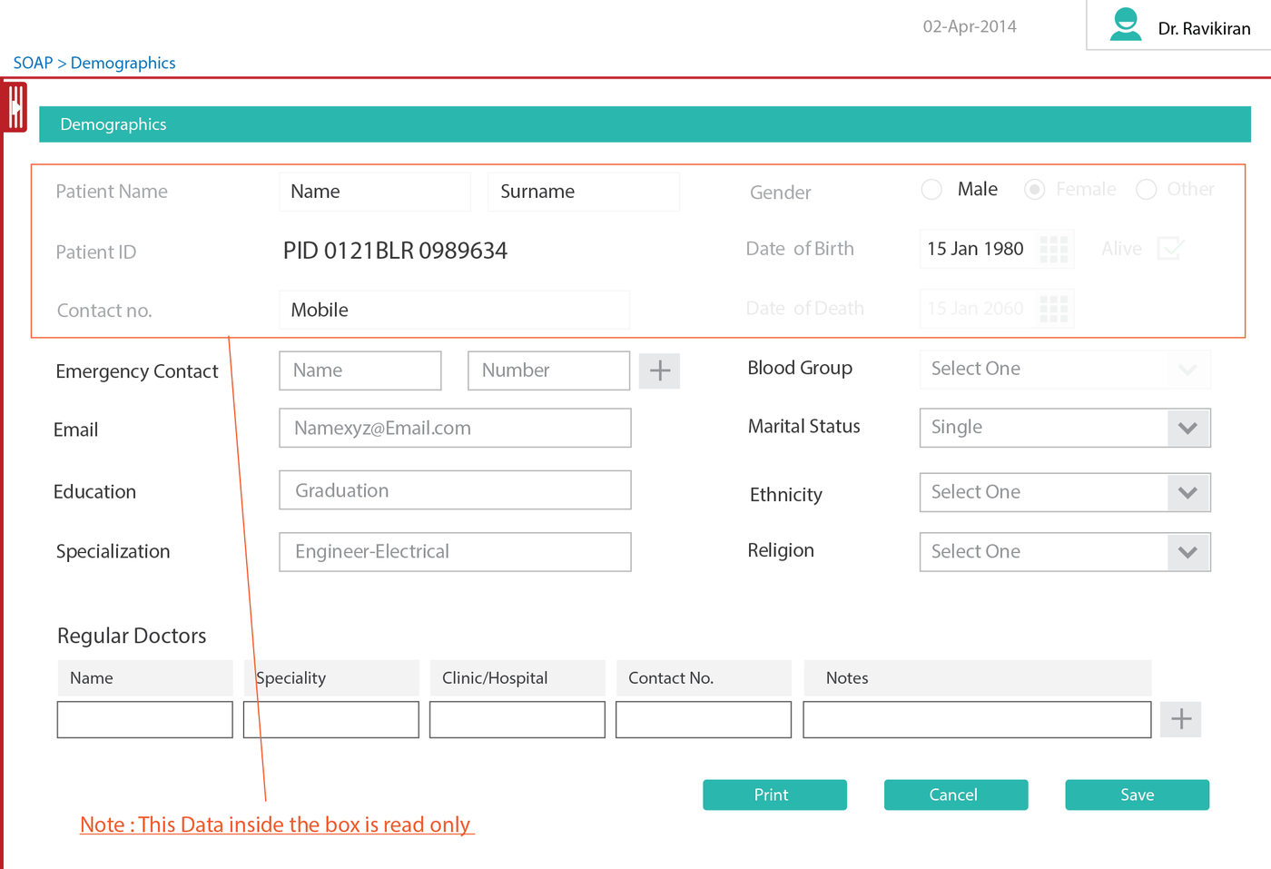 Healthcare EMR-wireframes by Akshay Khandalkar at Coroflot.com