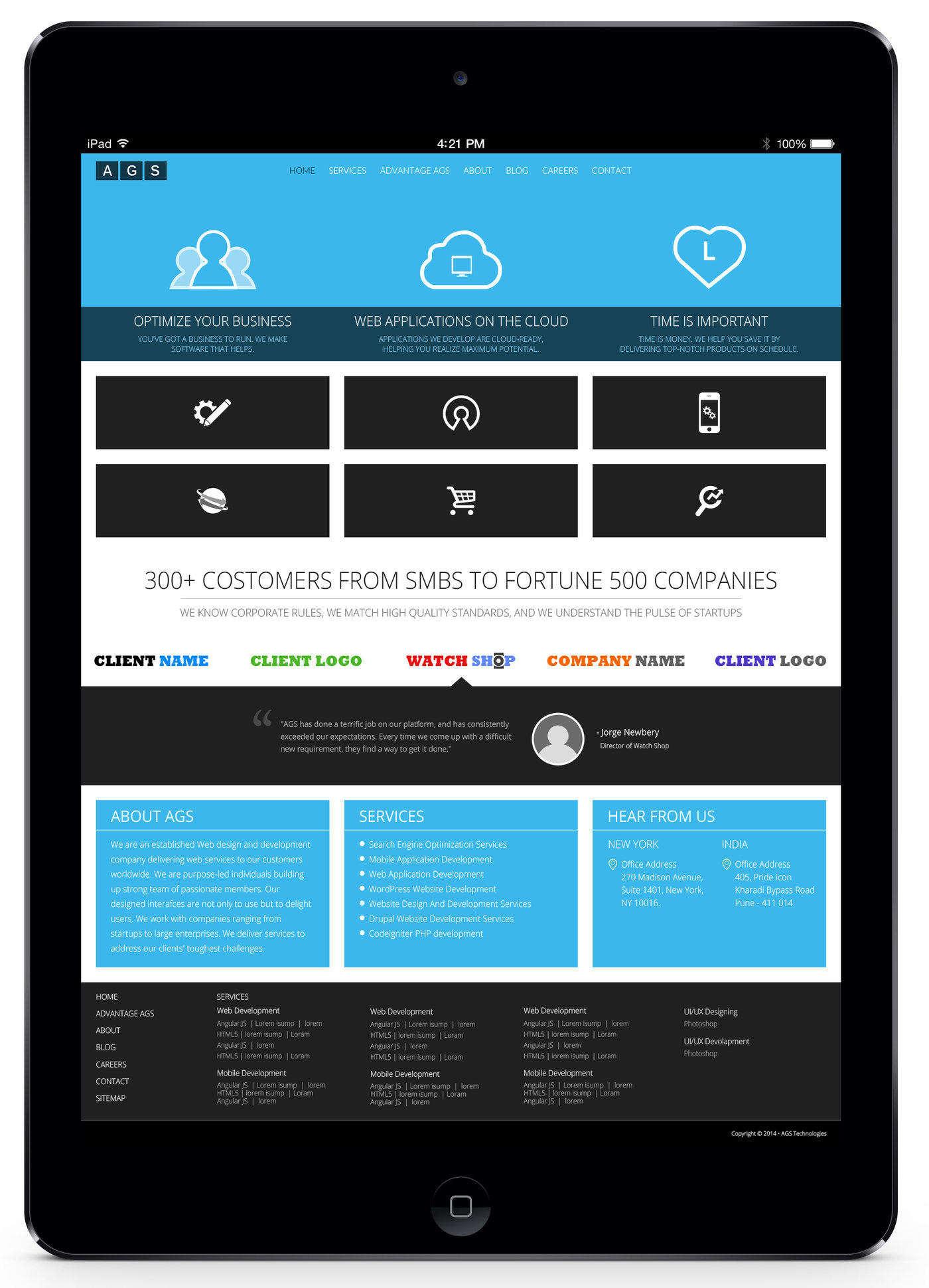Technology Company UI Design by Kiran Tomake at Coroflot.com
