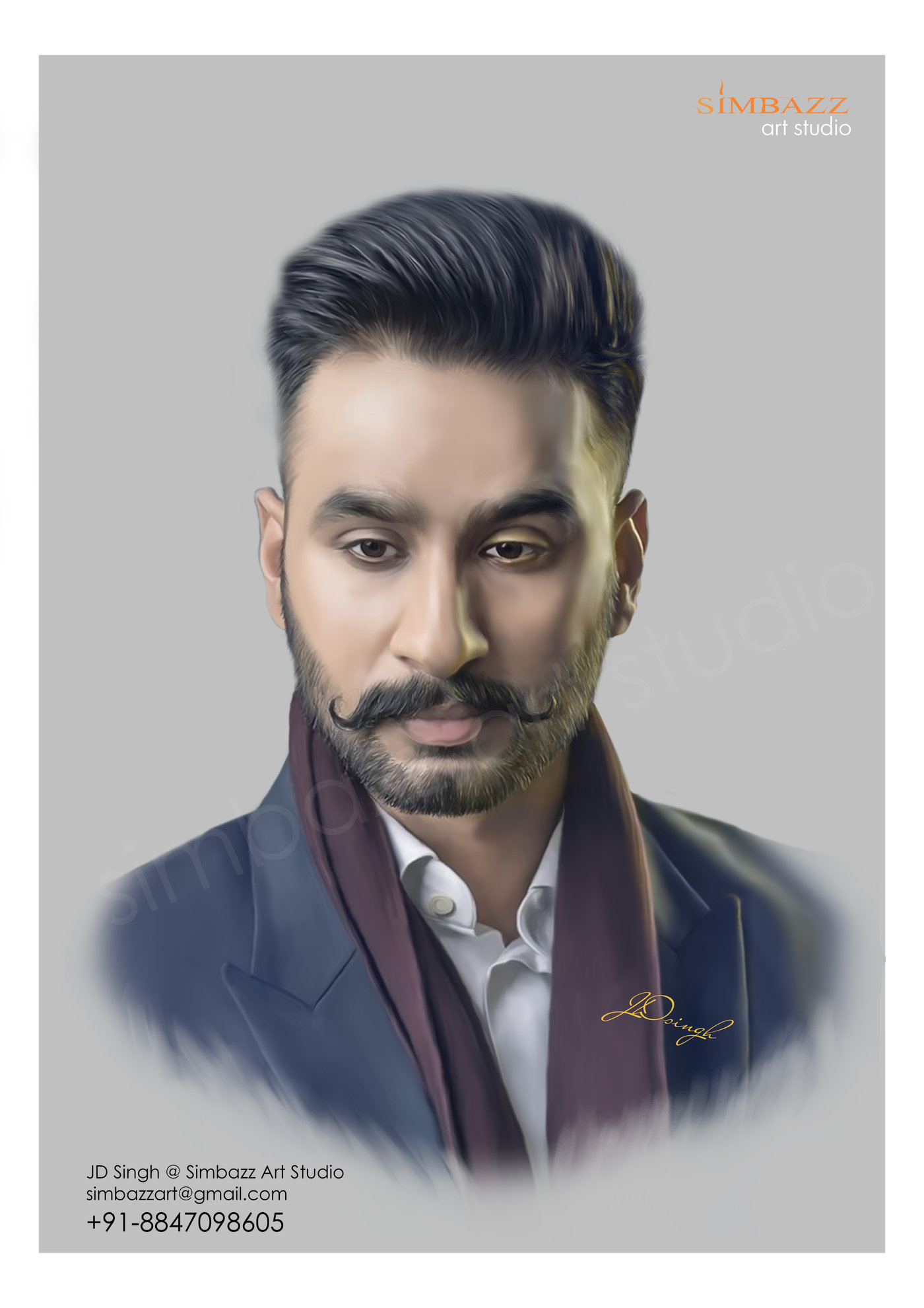 Digital paint (Singer hardeep grewal) by jagandeep singh at Coroflot.com