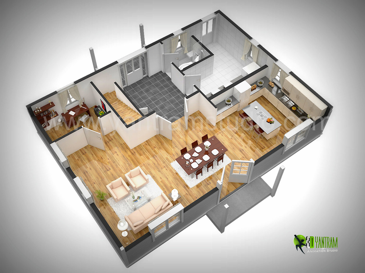 3D Floor Plan Design & Interactive 3D Floor Plan by Ruturaj Desai at Coroflot.com