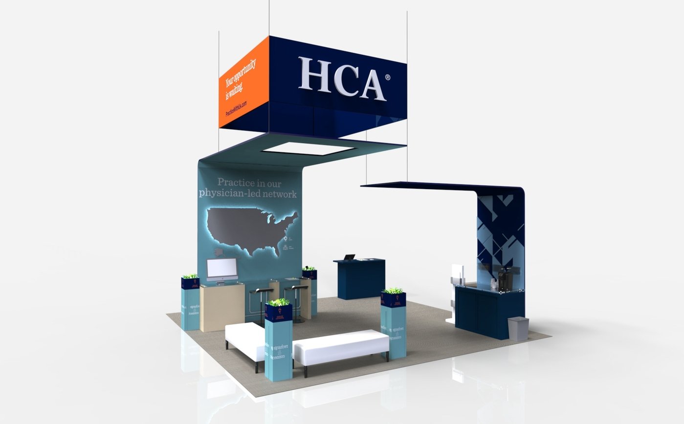 20' x 20' Tradeshow Booth Design by Sean-Michael Smith at Coroflot.com