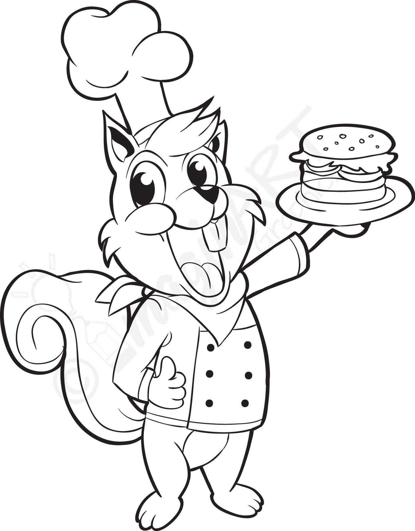 Bucky the squirrel Chef by Andrew Johnson at Coroflot.com