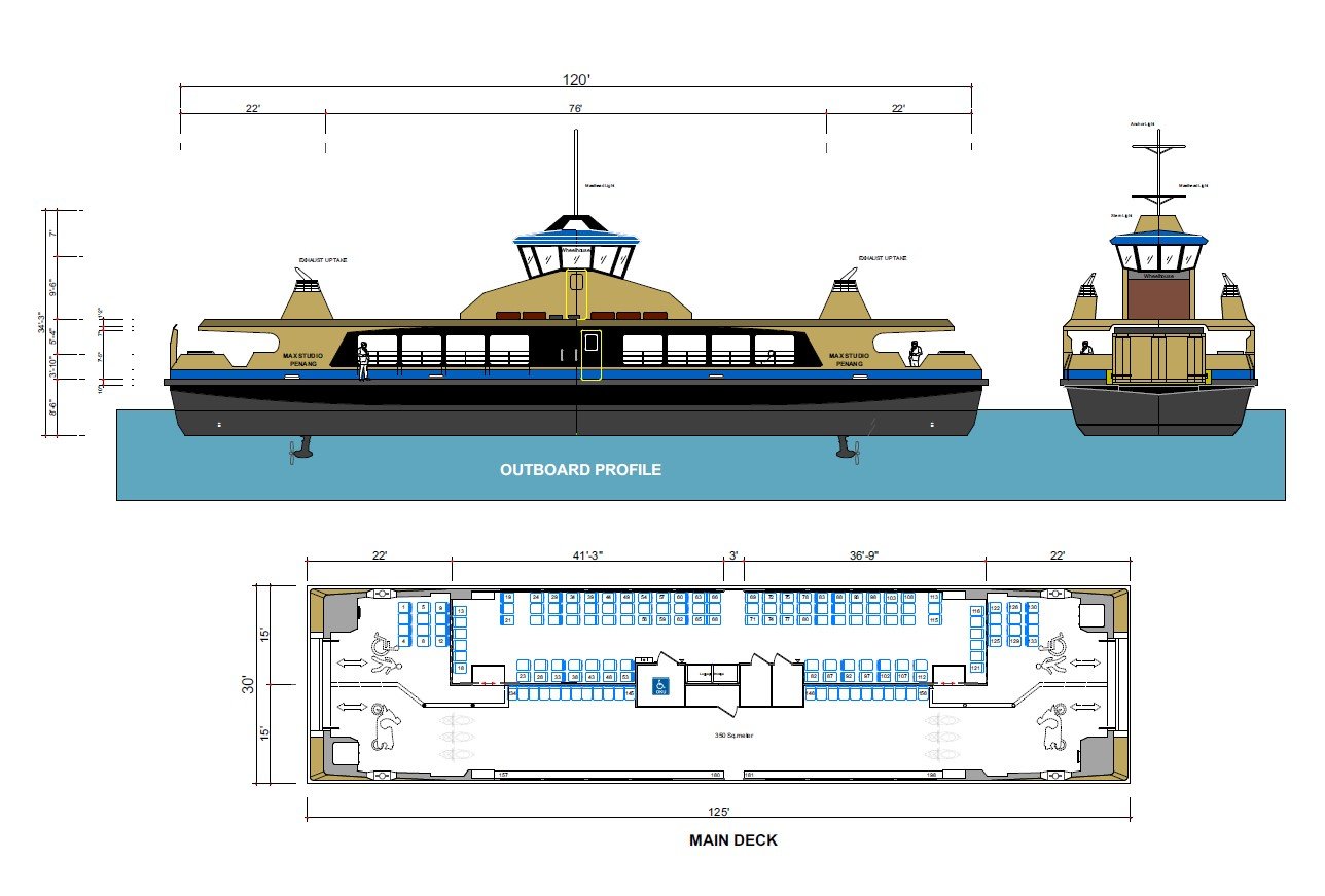 3D Visual animation Penang Ferry 2023 by Max Lim at Coroflot.com