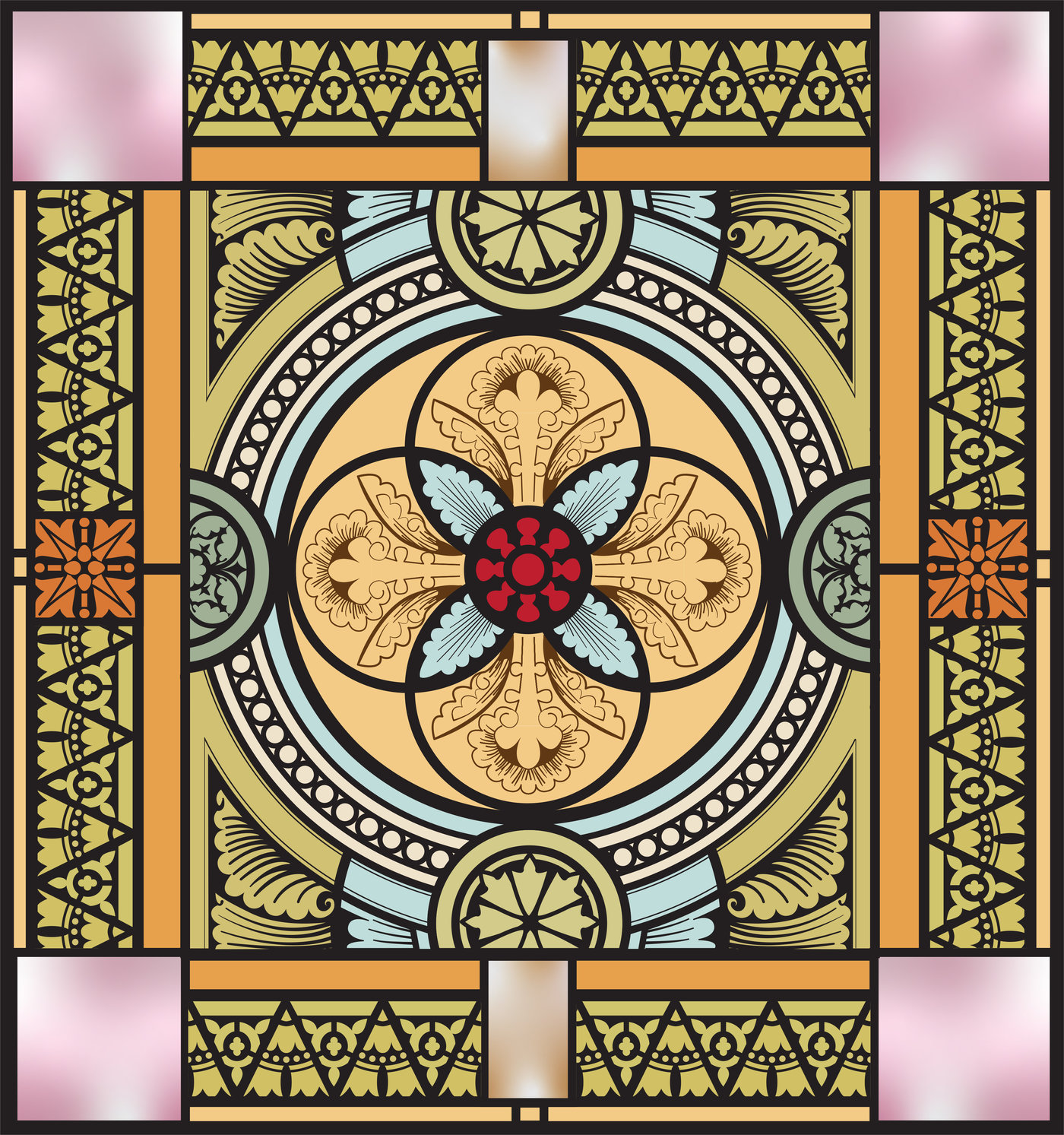 Stained Glass Reproduction by Kelly Ann Raver at Coroflot.com