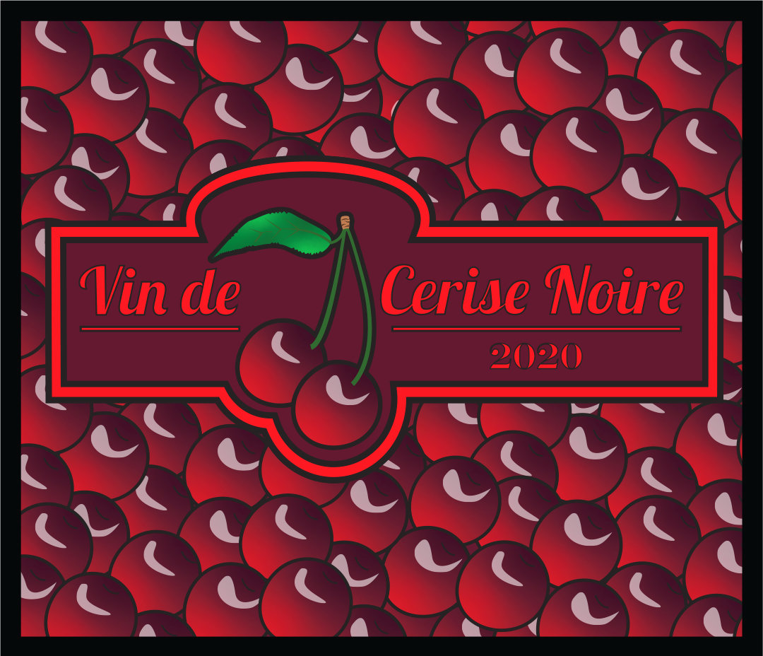 Black Cherry Wine Label by Kelly Ann Raver at Coroflot.com