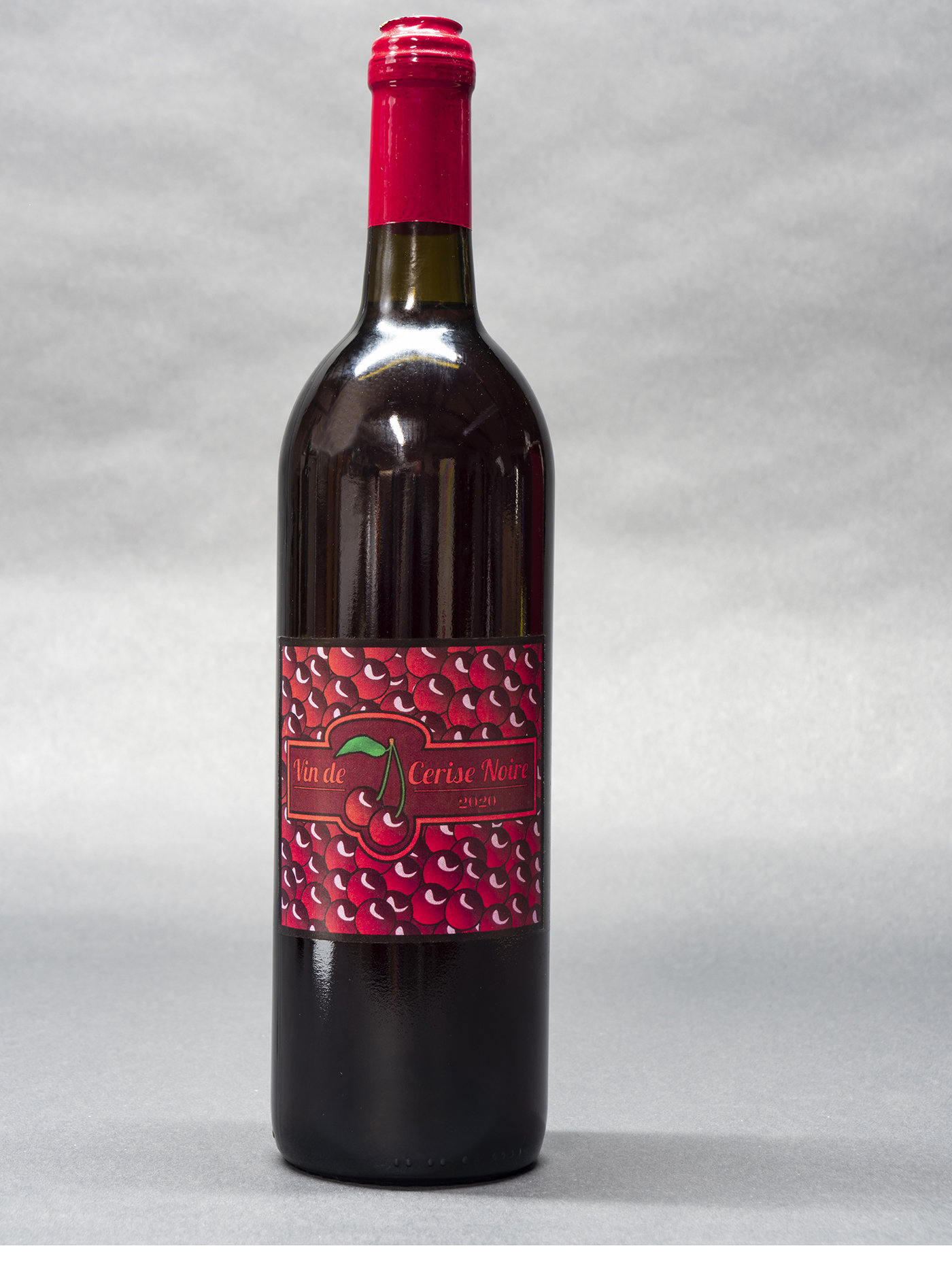 Black Cherry Wine Label by Kelly Ann Raver at Coroflot.com