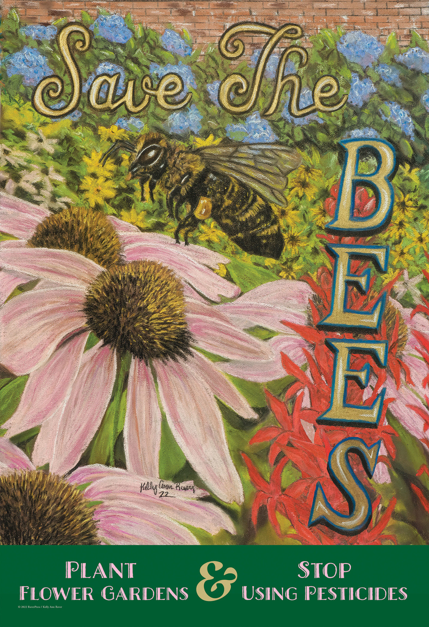 Save the Bees Poster II by Kelly Ann Raver at Coroflot.com