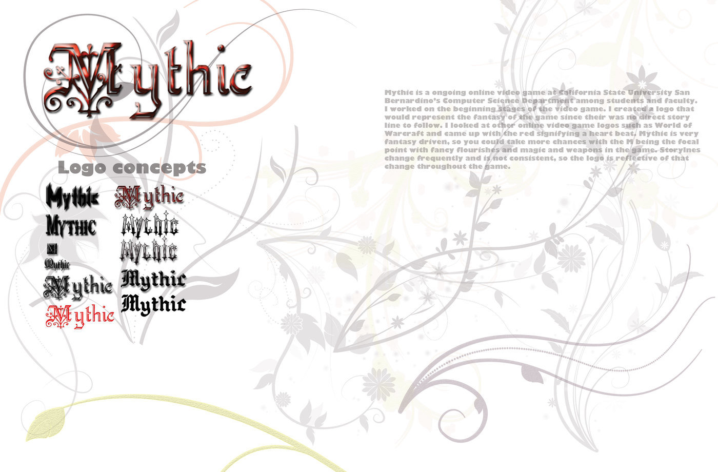 Mythic logo by STACY M. at Coroflot.com