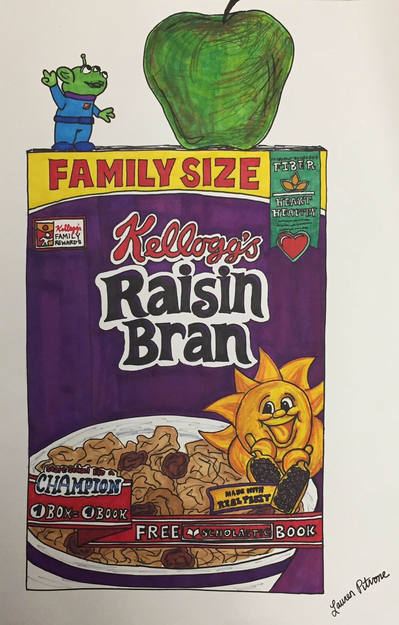 Raisin Bran Cereal Box Still Life by Lauren Pitrone at Coroflot.com