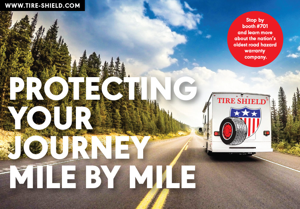 Tire Shield ad/booth by Ginny Walker at Coroflot.com