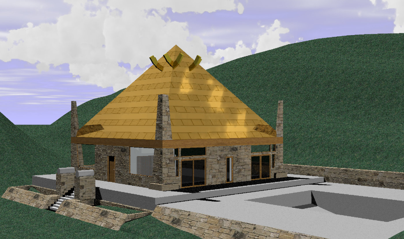 Pyramid House with Geofrey Collins Living Designs by Emma Scott Lavin ...