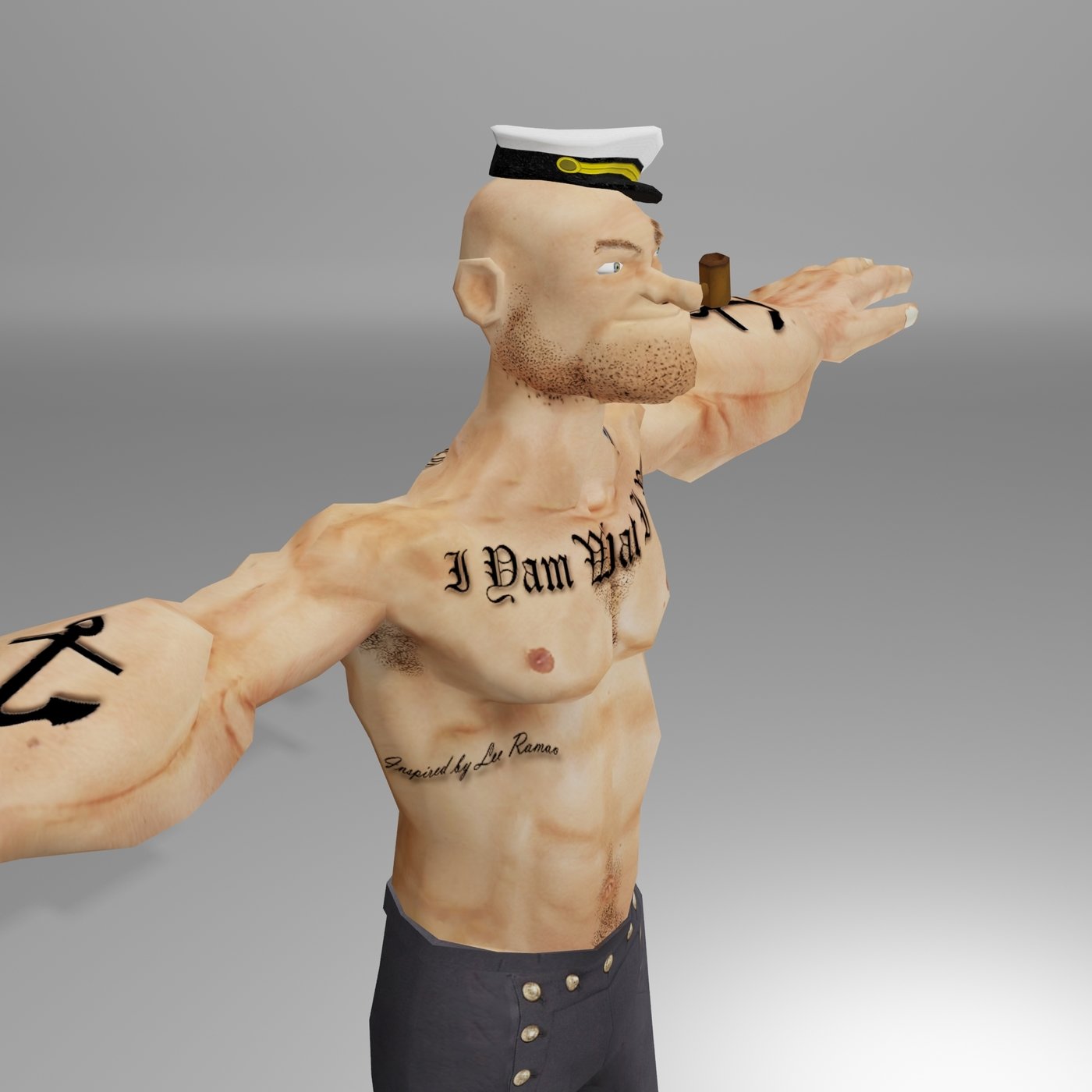 Popeye Character Model by William Collinge at Coroflot.com