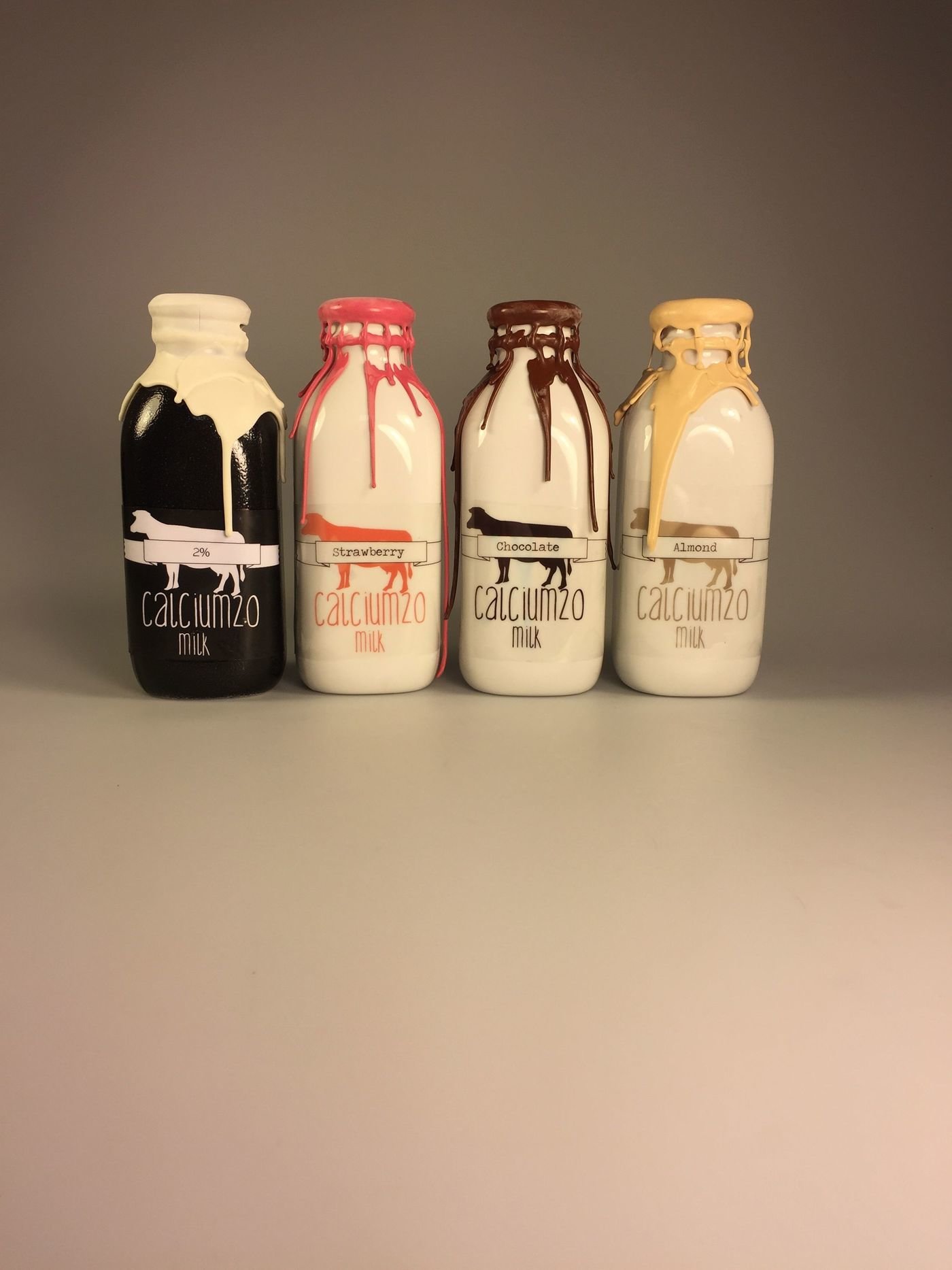 Milk bottle packaging design by Kristen Ciccolella at Coroflot.com
