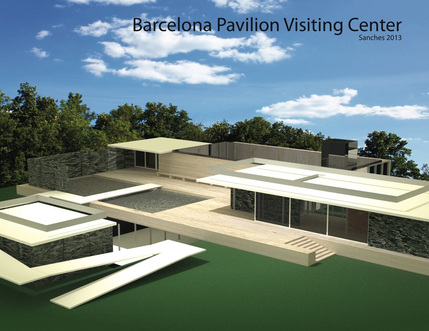 Barcelona Pavilion Visitors Center by Nicole Sanches at Coroflot.com