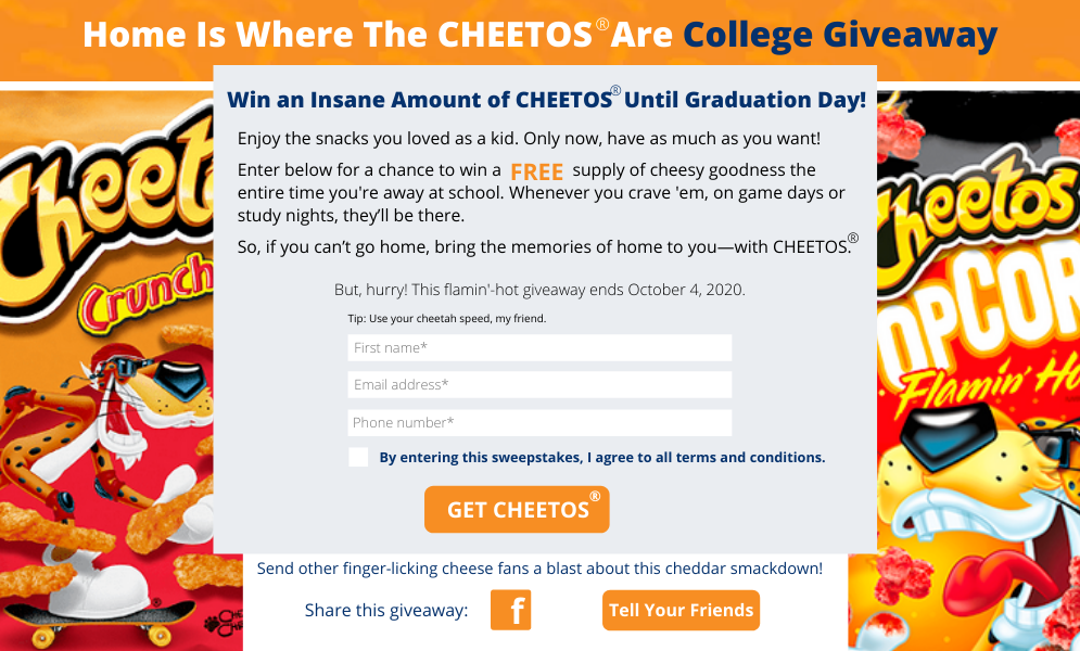 Cheetos - Marketing & Advertising Copy - Landing page by Donisha ...