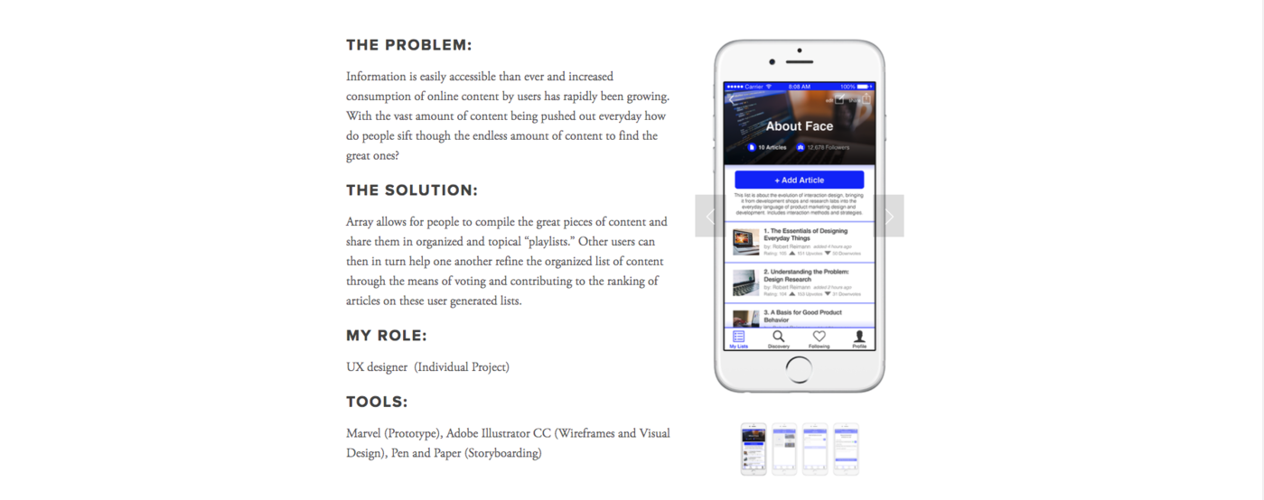 Array App (UI/UX Design) by John Oates at Coroflot.com