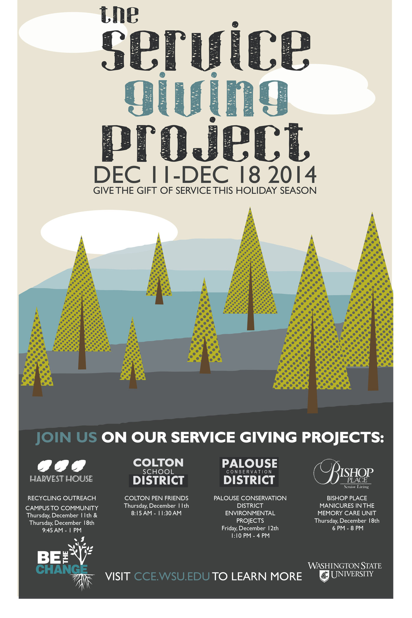 Service Giving Project Poster by Megan Peterson at Coroflot.com