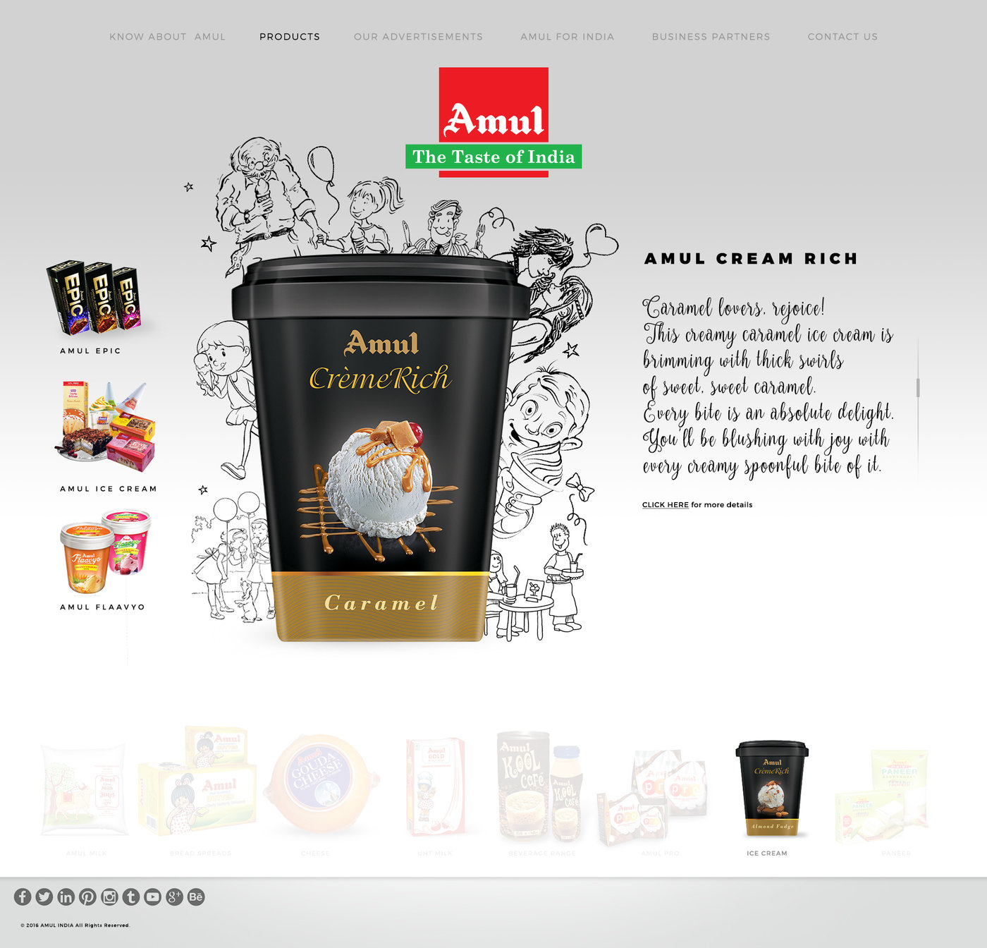 Amul Website App Design By Uday Tadphale At Coroflot