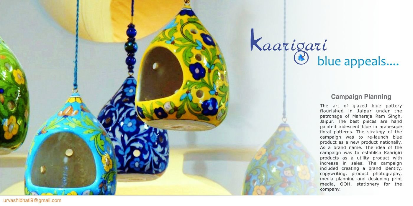 Karigari - Blue Pottery Campaign by Urvashi Bhati at Coroflot.com