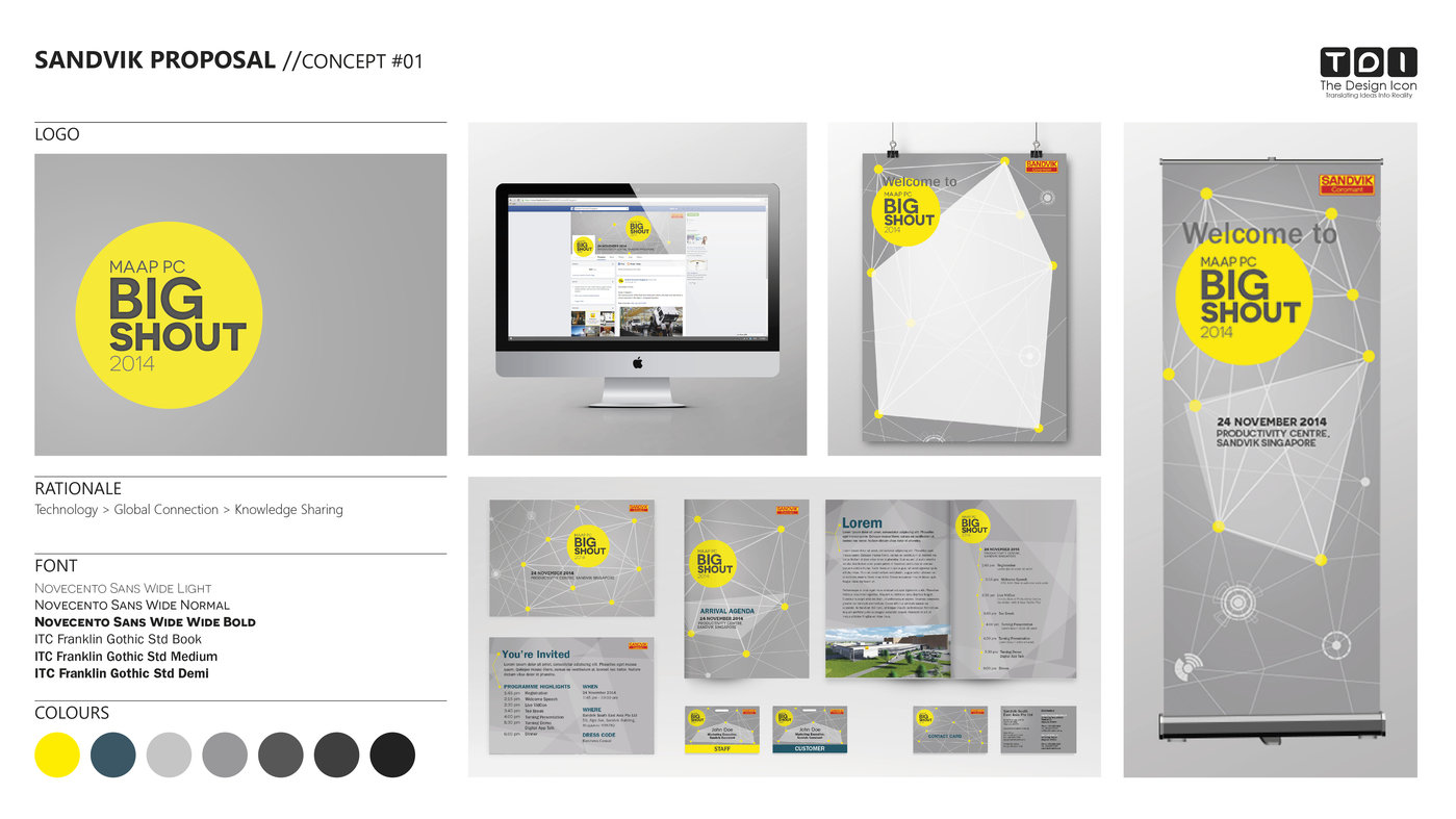 Marcom & Events: Sandvik Big Shout Event by The Design Icon at Coroflot.com