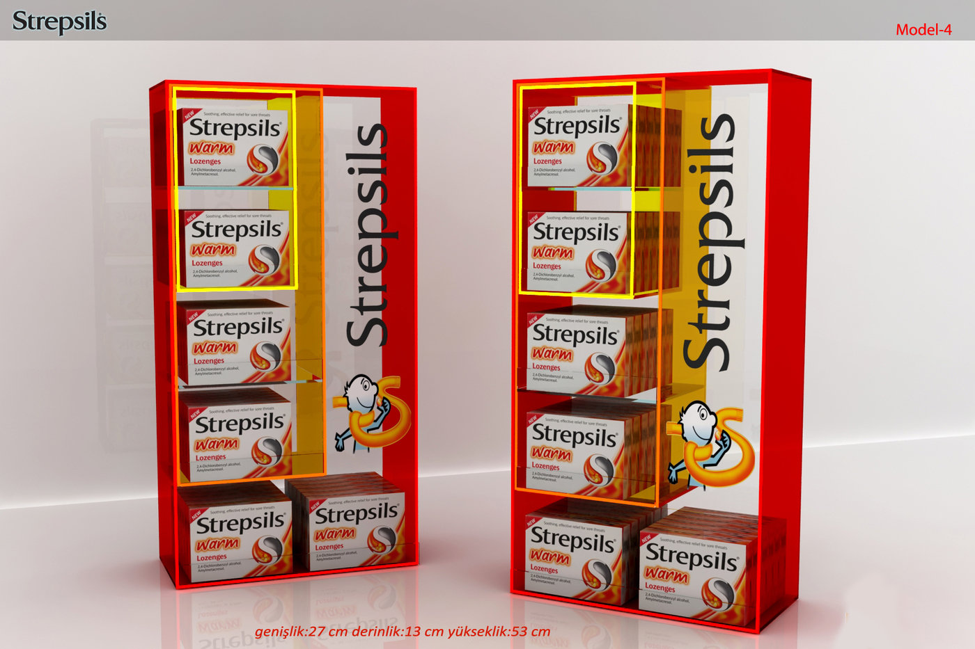 STREPSILS display stand by damla temiz at Coroflot.com