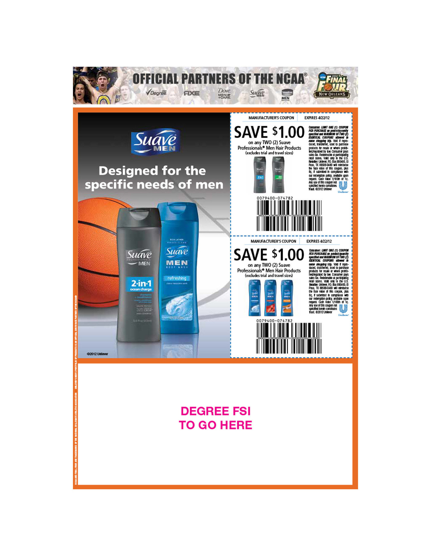 DESIGN & PRODUCTION: Unilever Insert Ad by Melinda Charles at Coroflot.com