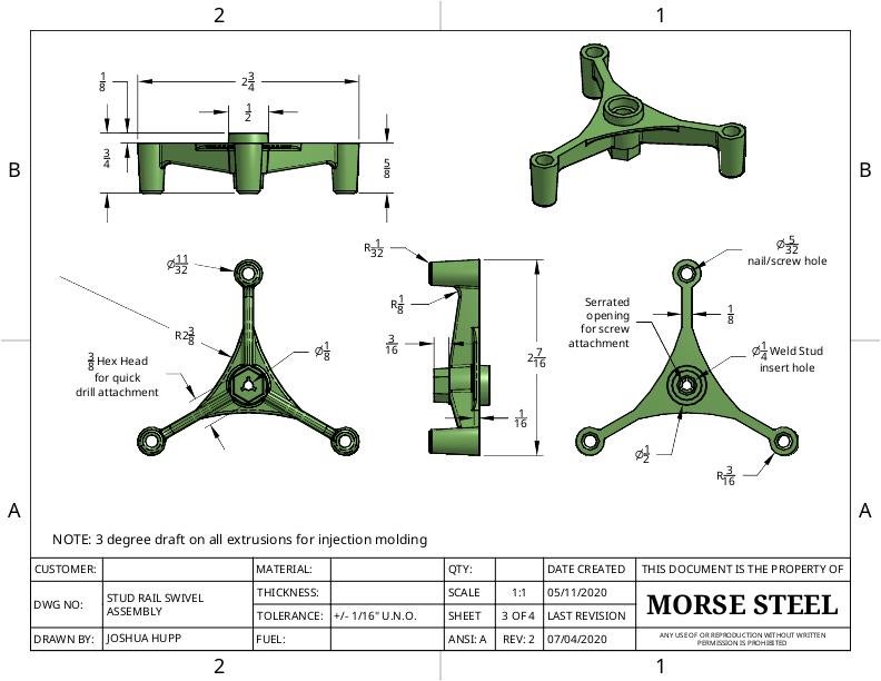 Stud Rail Swivel Assembly Chair by Joshua Hupp at Coroflot.com