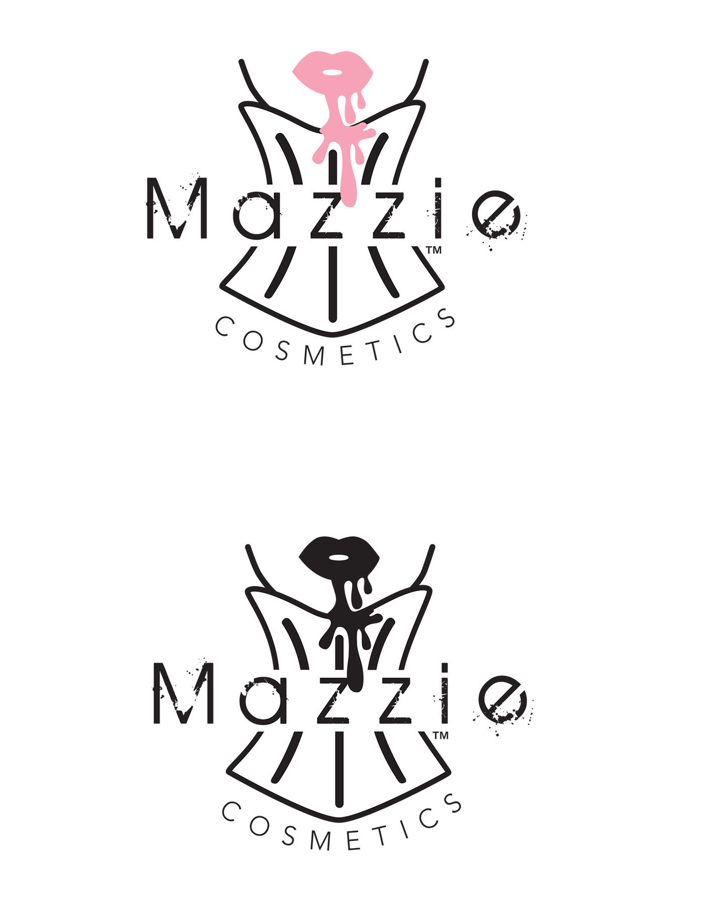 Mazzie Cosmetics logo design by Melanie C. Beitel at Coroflot.com
