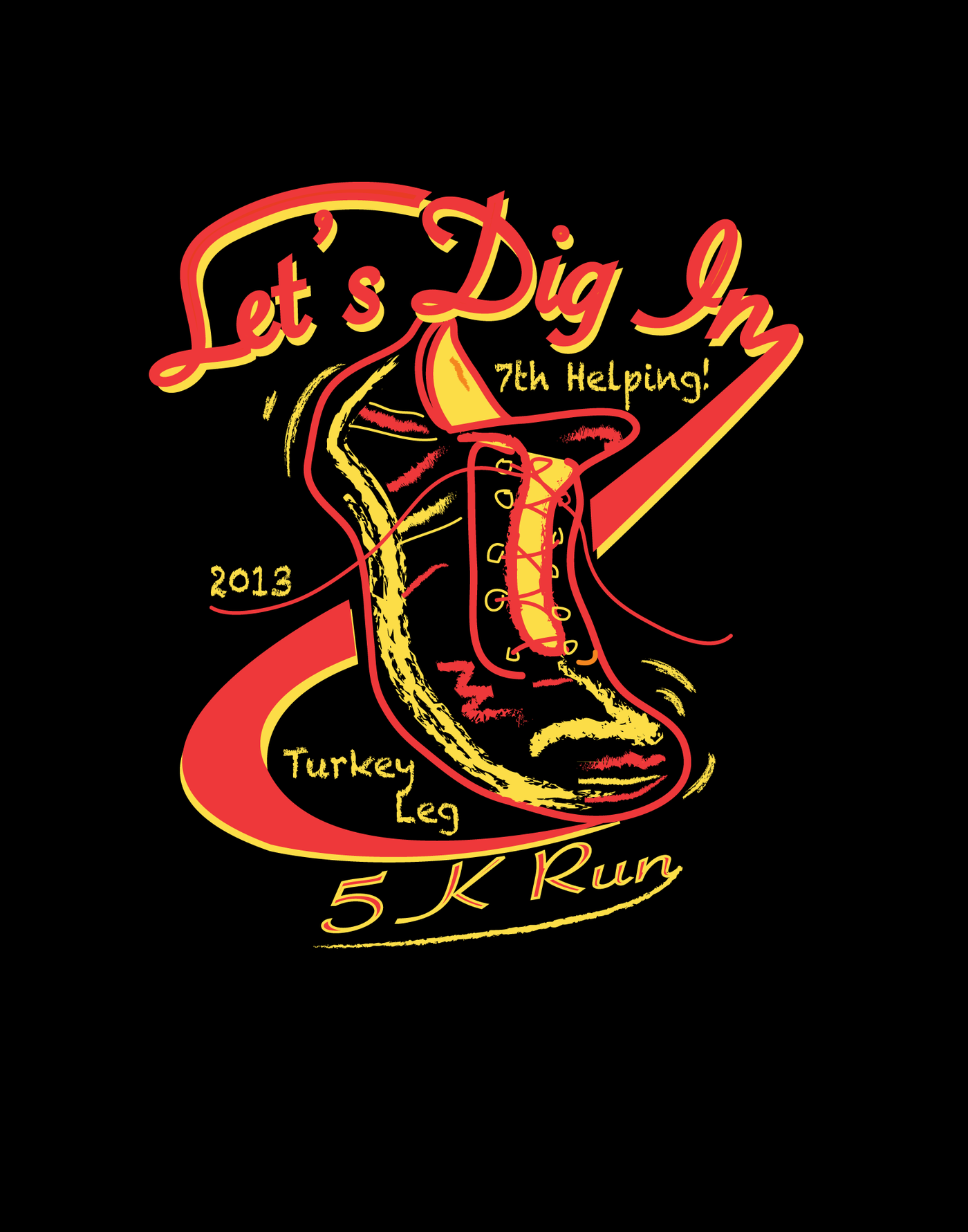 Turkey Leg Run Branded Logo by Julie Lemons at Coroflot.com