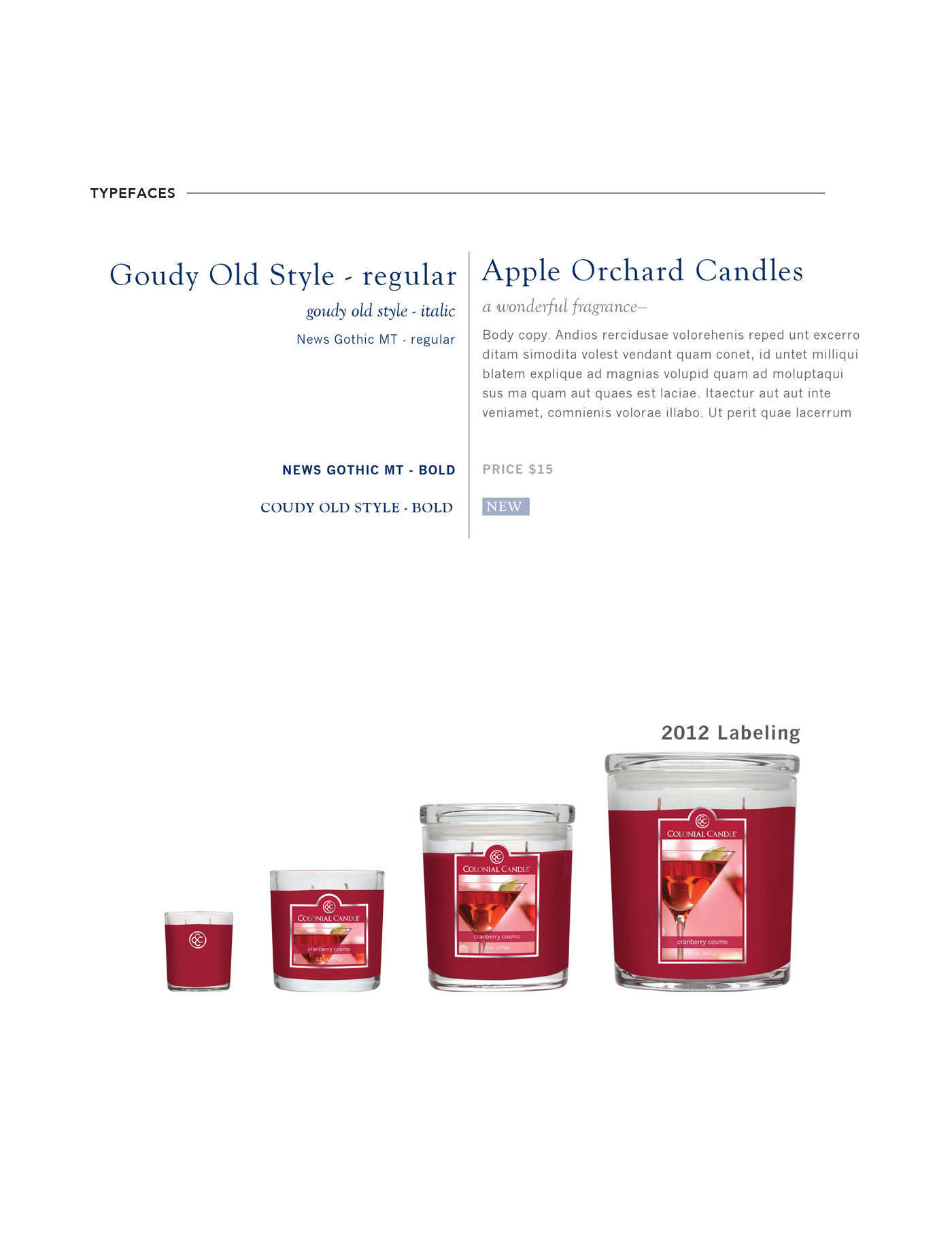 Colonial Candle Redesign by lauren newton at Coroflot.com