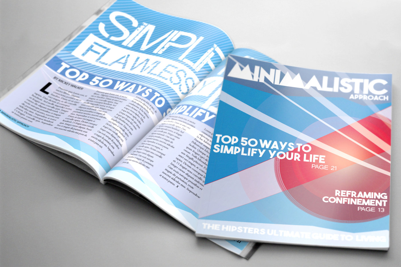 Magazine / Book Layout Design by Mickey Walker at Coroflot.com