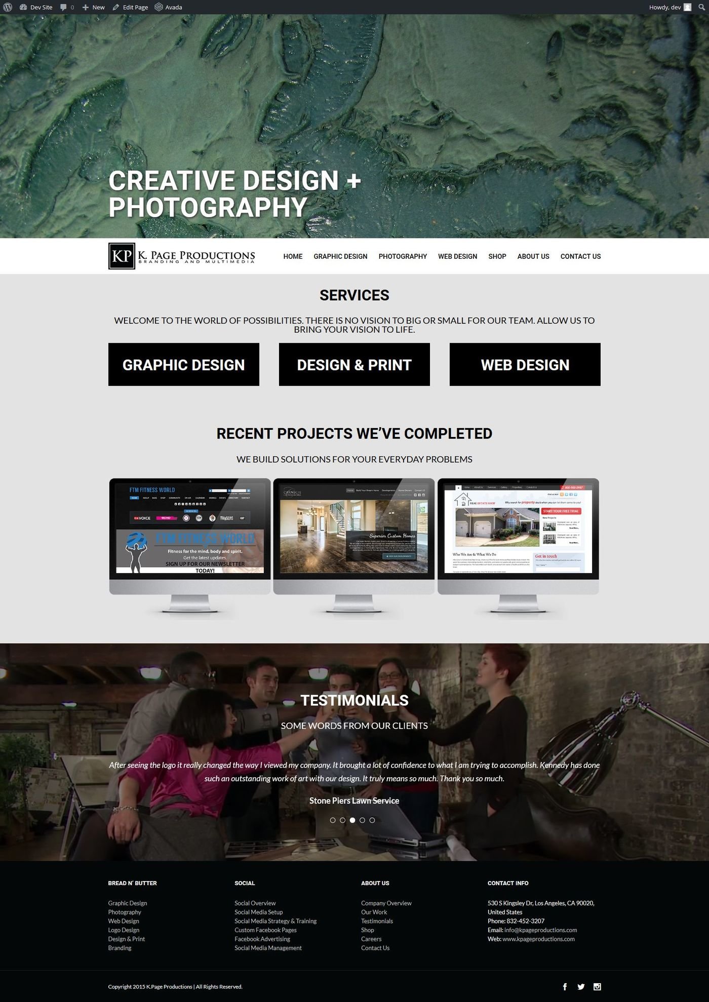 10. PSD to Wordpress, Responsive Web Design by Luke Frances at Coroflot.com