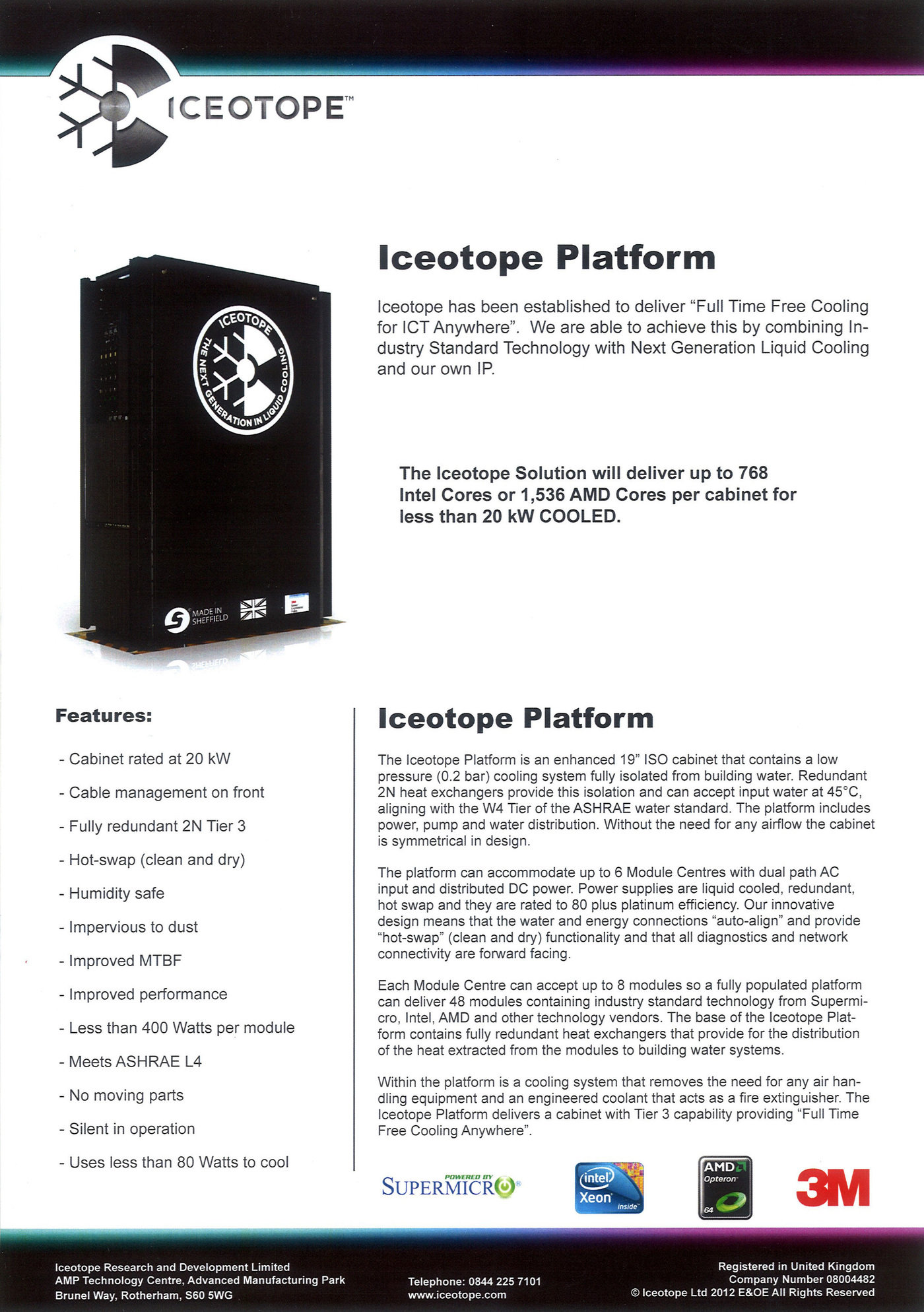 Product Spec Sheets | Iceotope by April Saunders at Coroflot.com